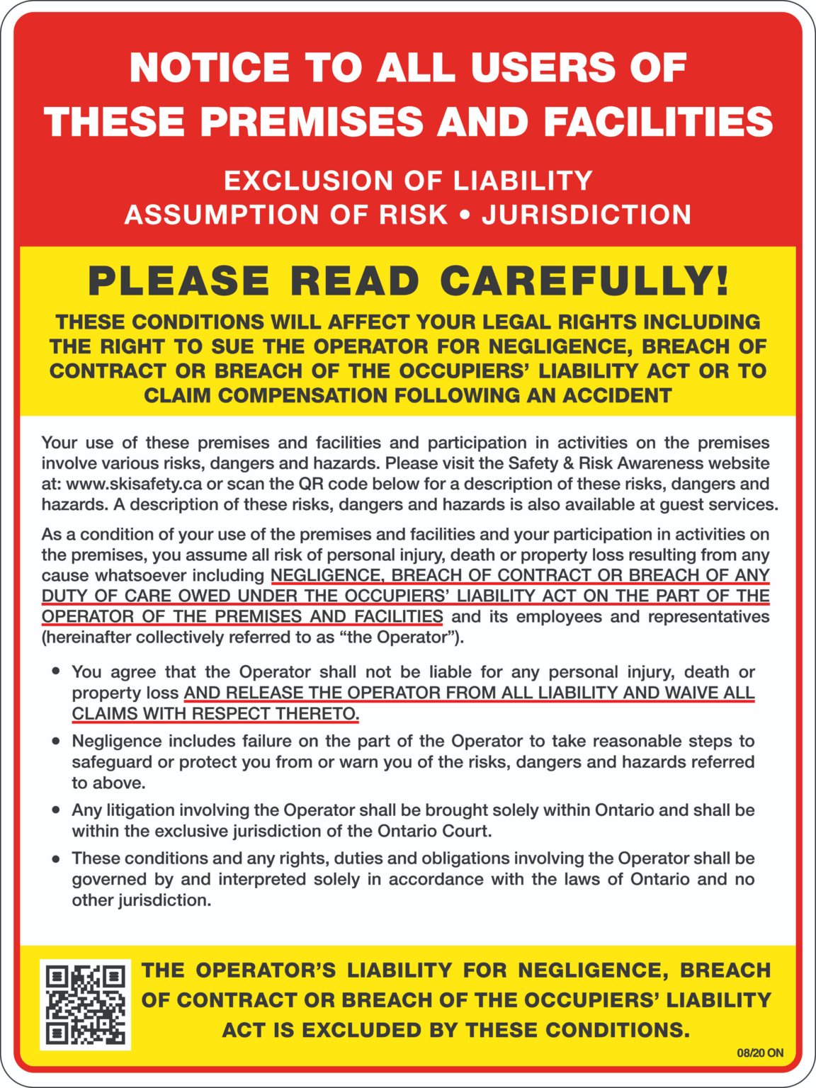 Risk Awareness - Ski Lakeridge